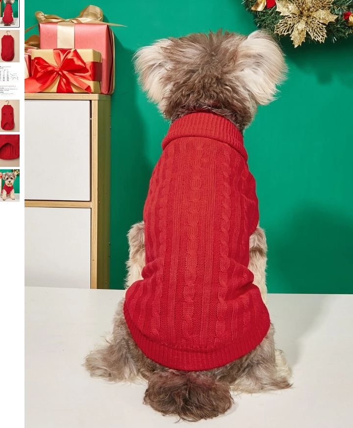 Knitted Jumper in Red – Pops And Coco